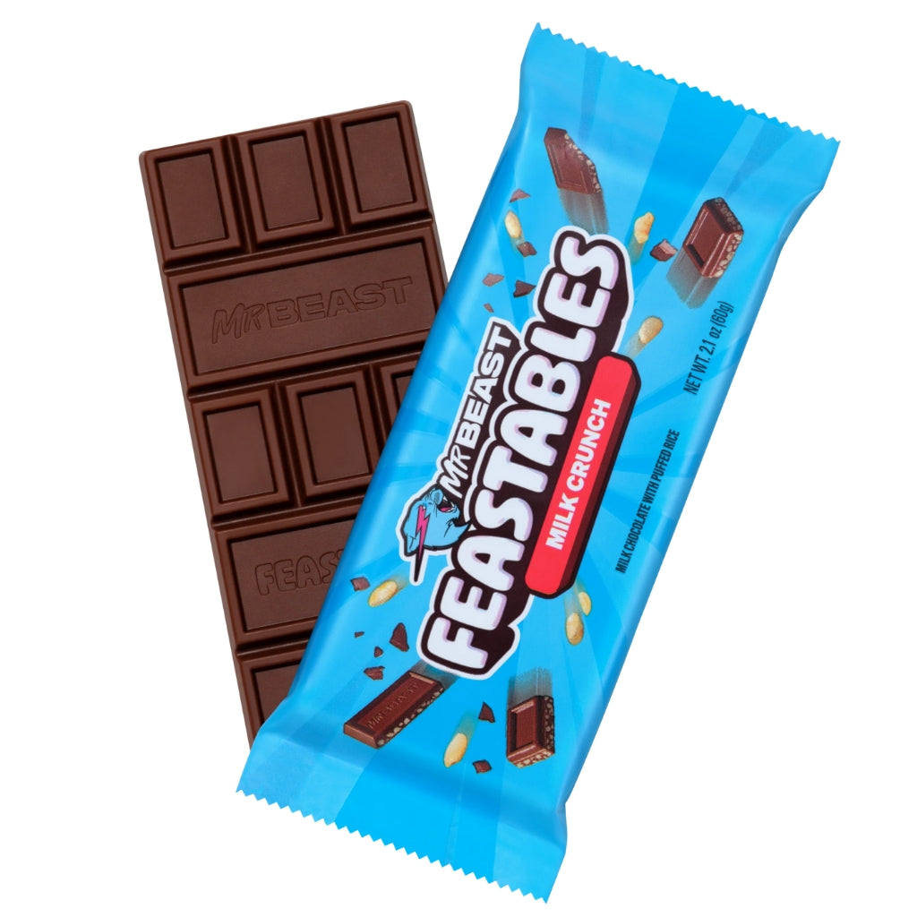 Mr Beast Feastables Milk Crunch Chocolate 60g – Gimme Goodies Mr Beast Feastables Milk Crunch Chocolate 60g – Gimme Goodies